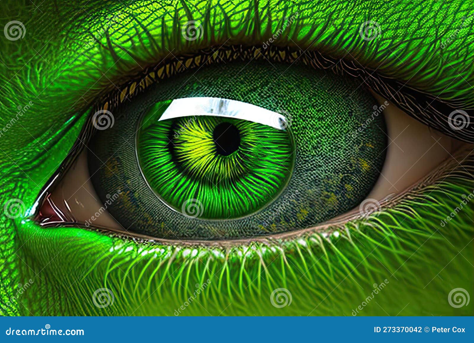 Abstract Eye in a Multitude of Colours. Generative AI Stock ...