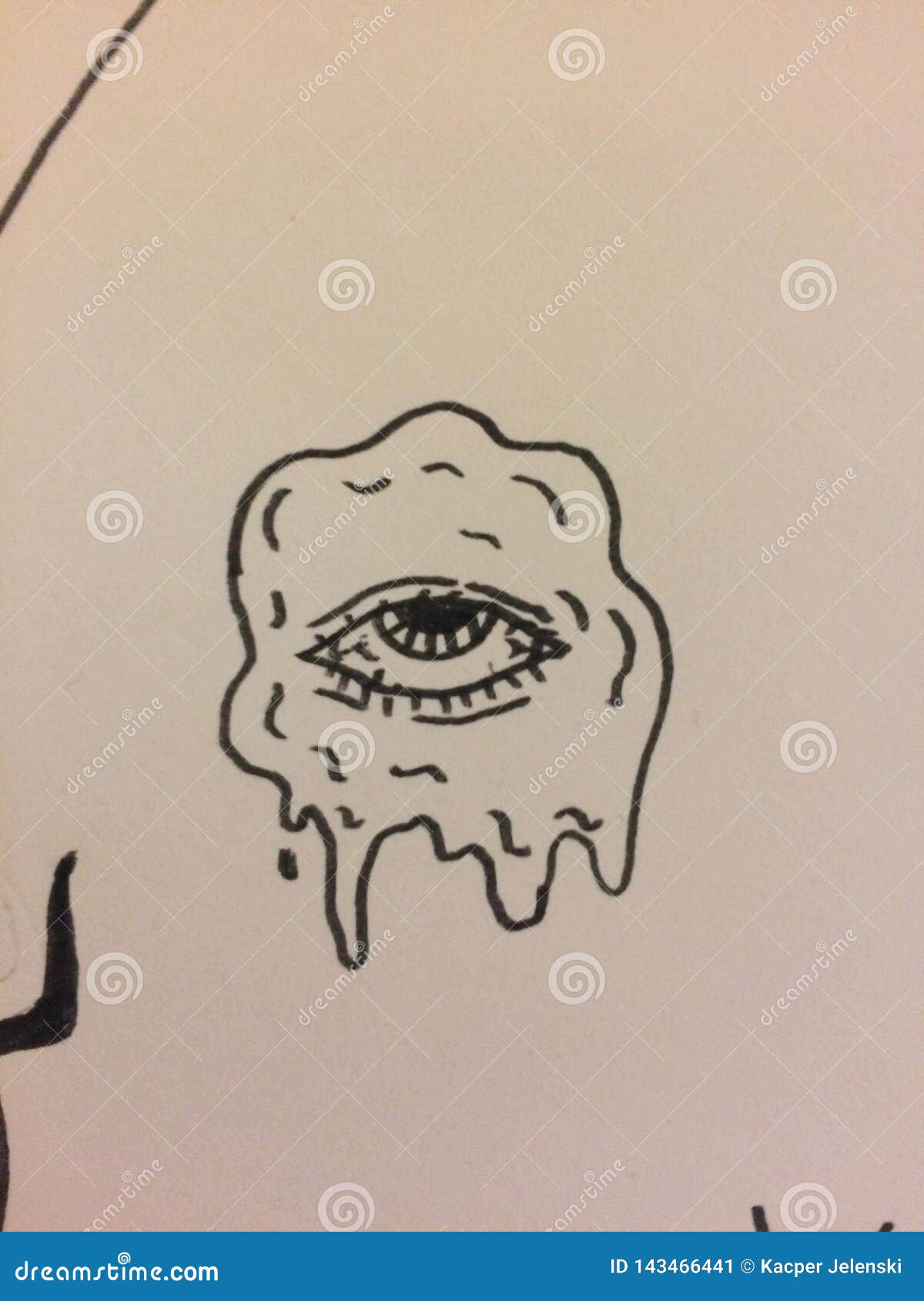 Abstract Eye Tattoo Project Horror Stock Image - Image of project ...