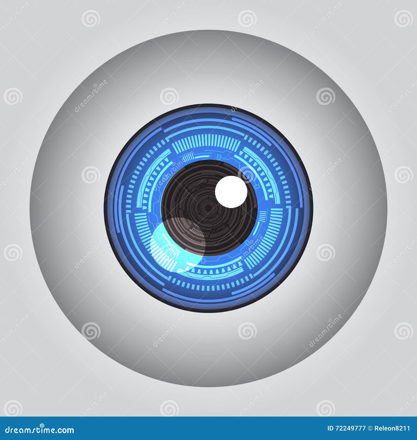 Abstract Eye Technology Icon Stock Illustration - Illustration of blue ...