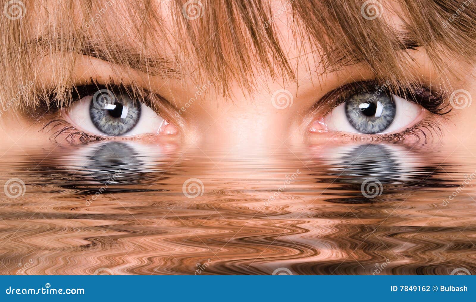 Abstract eyes with water stock photo. Image of dreams - 7849162