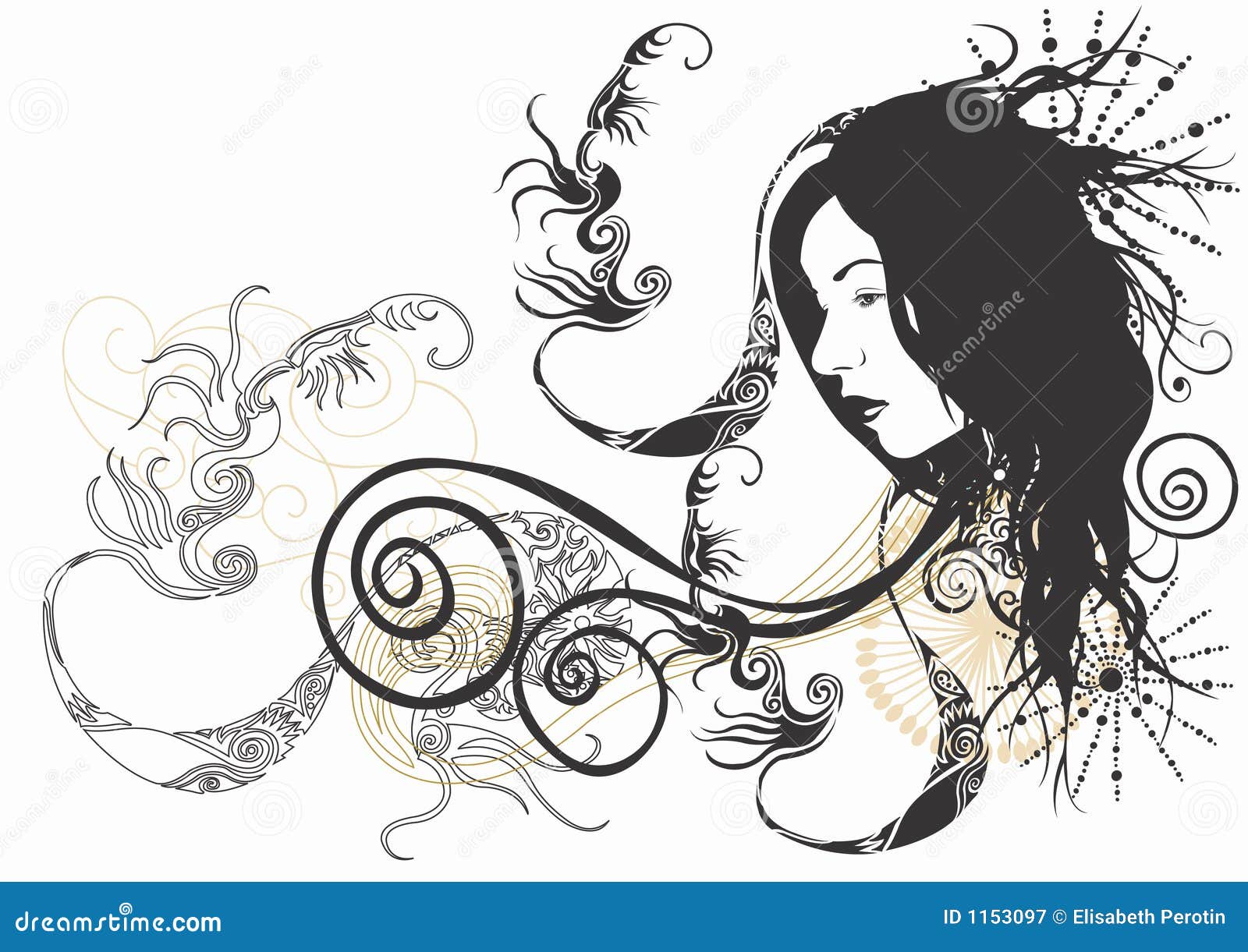 Abstract face stock vector. Illustration of creation, woman - 1153097