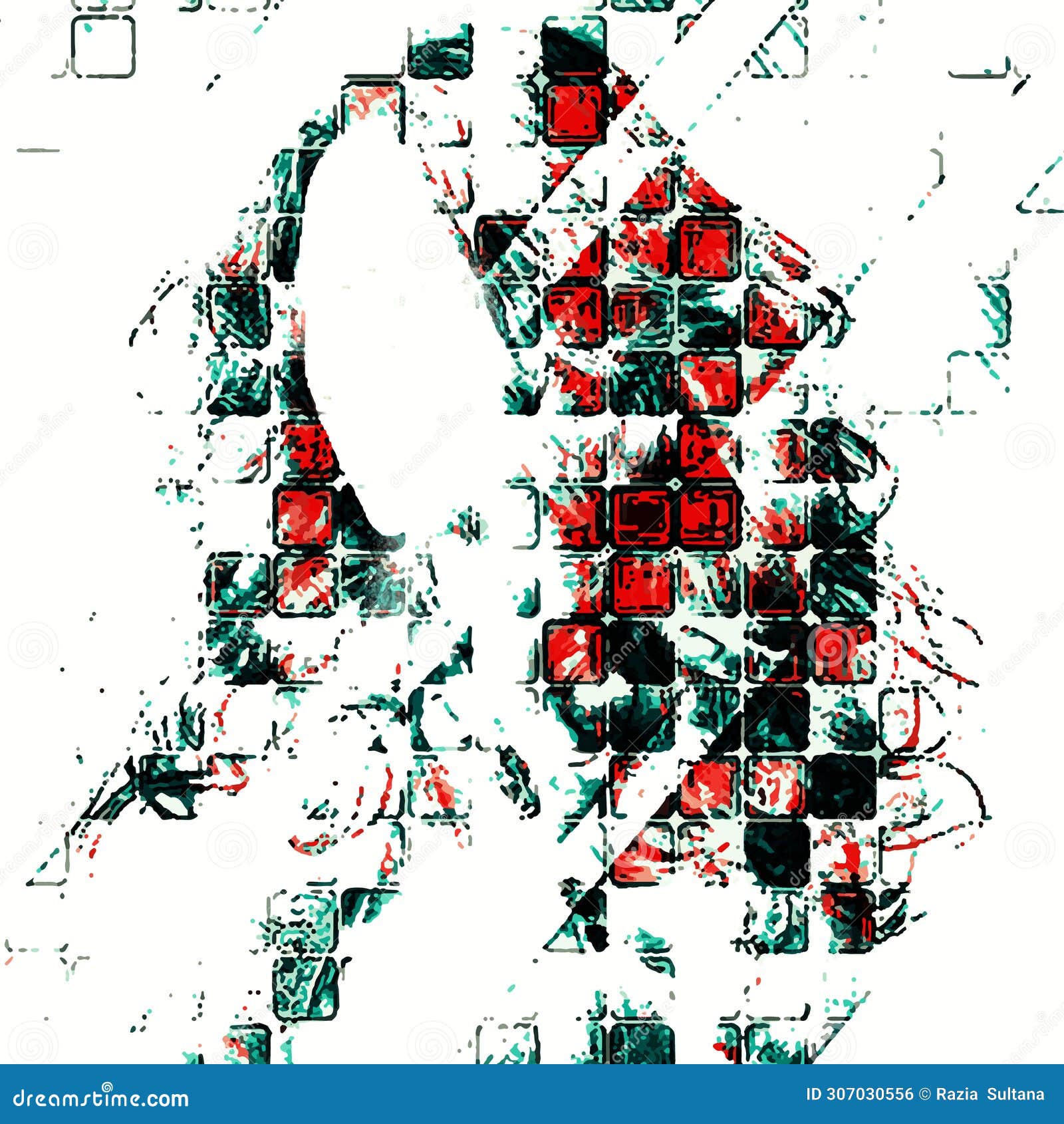 Abstract Face Art Wallpaper Background in Illustrator Stock ...