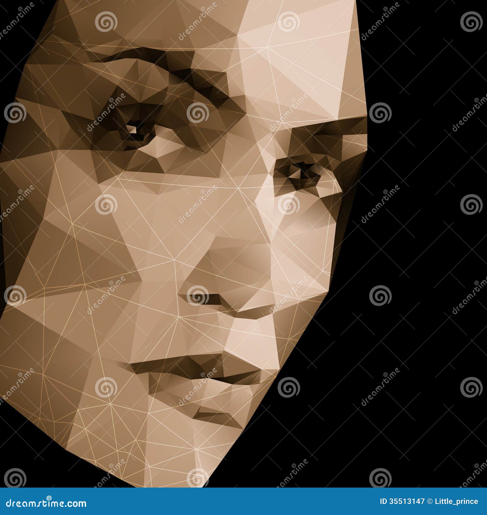 Abstract Face Geometric Background Stock Vector - Illustration of ...