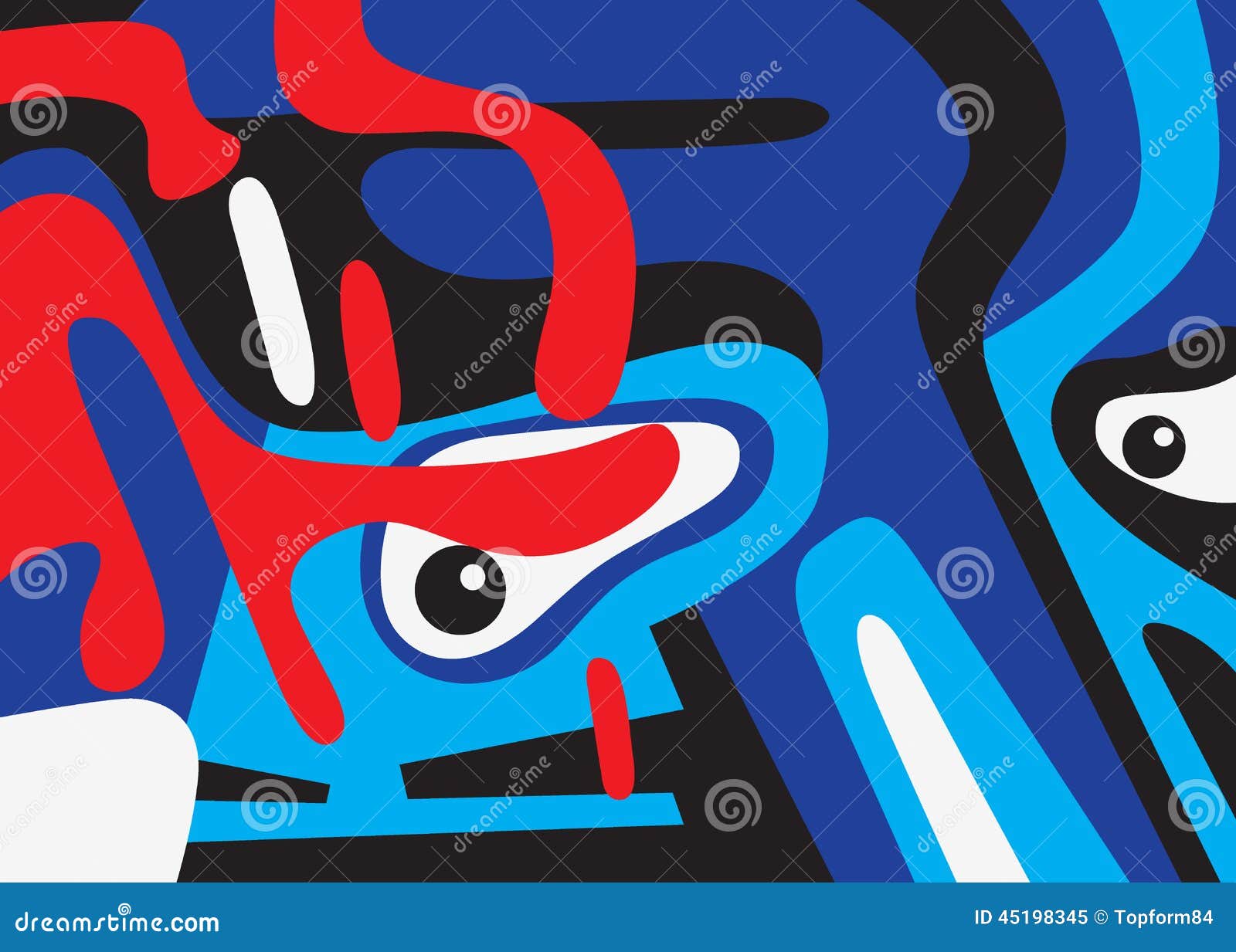 Abstract face stock vector. Illustration of space, face - 45198345