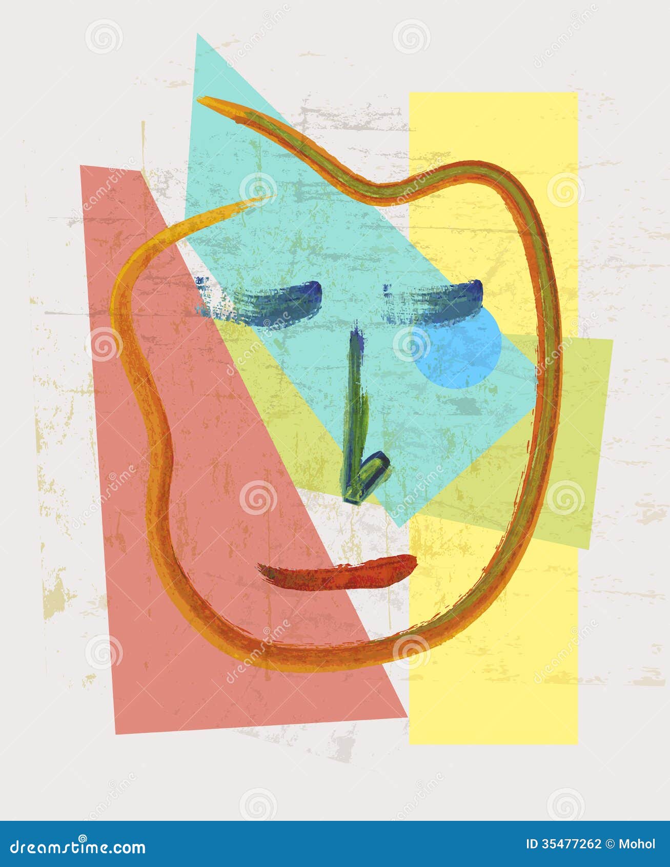 Abstract face stock vector. Illustration of border, circle - 35477262