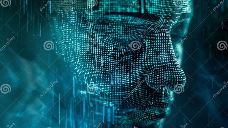 An Abstract Face Made of Lines of Code Showcasing the Advanced Technology Behind Modern Ods of ...