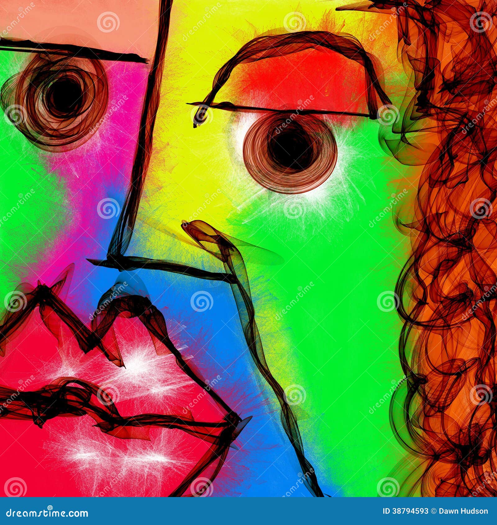 Abstract Face Painting stock illustration. Illustration of abstract ...