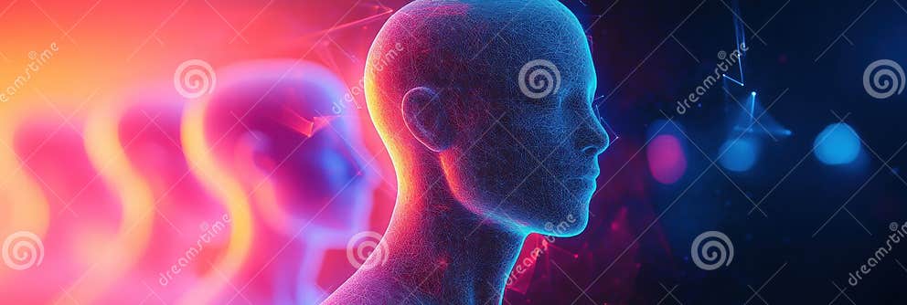 Abstract Faceless Avatars in Vibrant Colors Create an Engaging Space ...