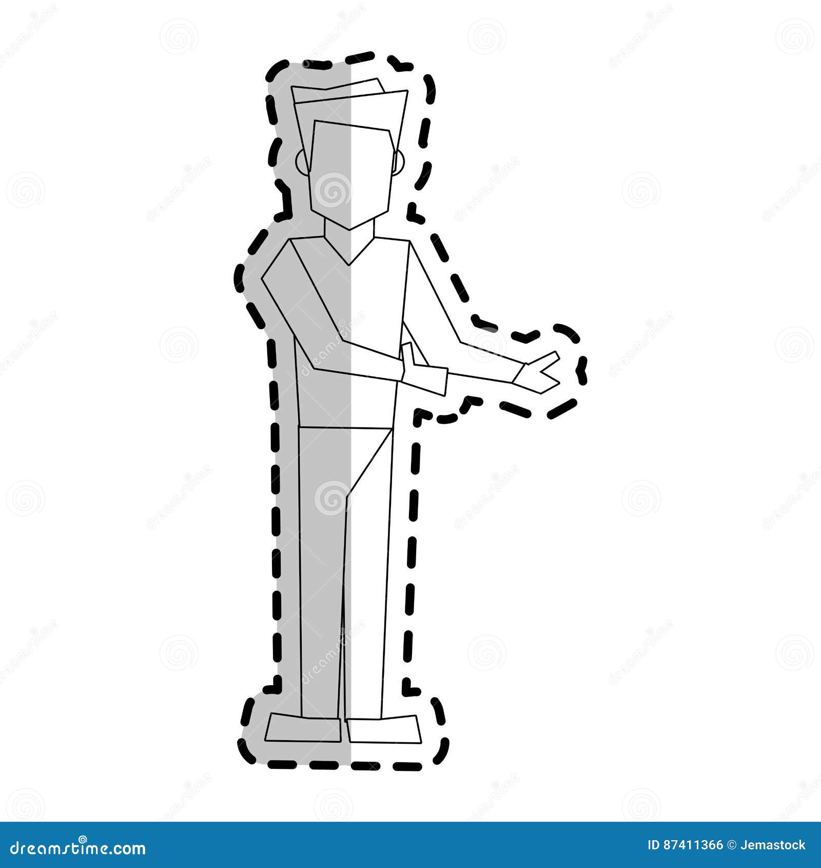 Abstract Faceless Man Icon Image Stock Vector - Illustration of ...