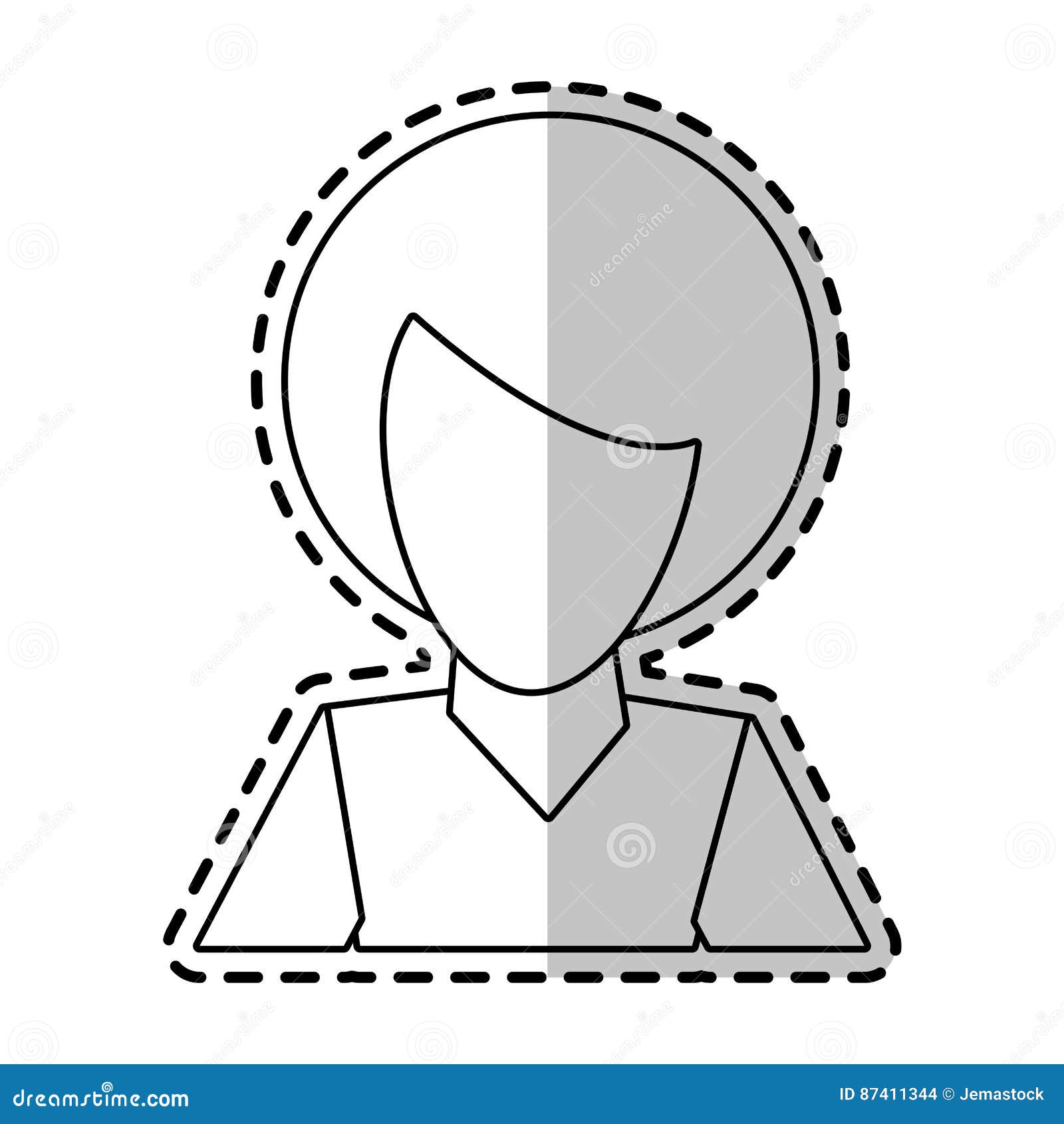 Abstract Faceless Woman Icon Image Stock Vector - Illustration of ...
