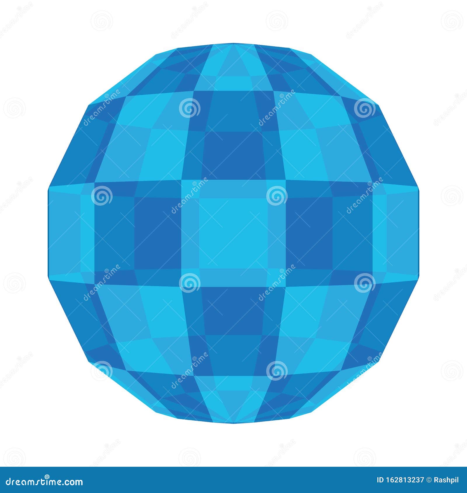 Abstract Faceted Transparent Sphere Stock Illustration - Illustration ...