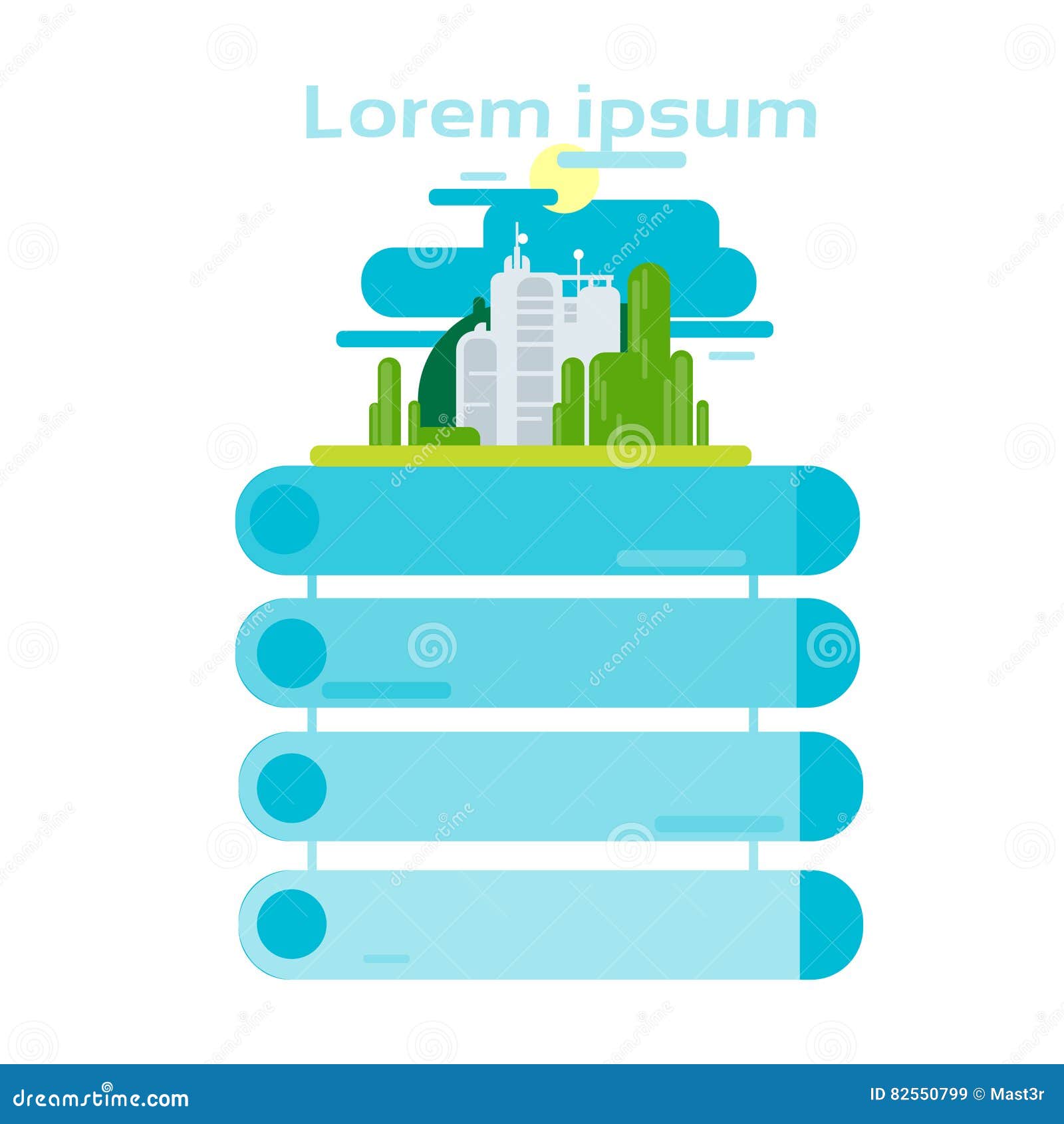 Abstract Factory Production Environment Ecology Infographic with Copy ...