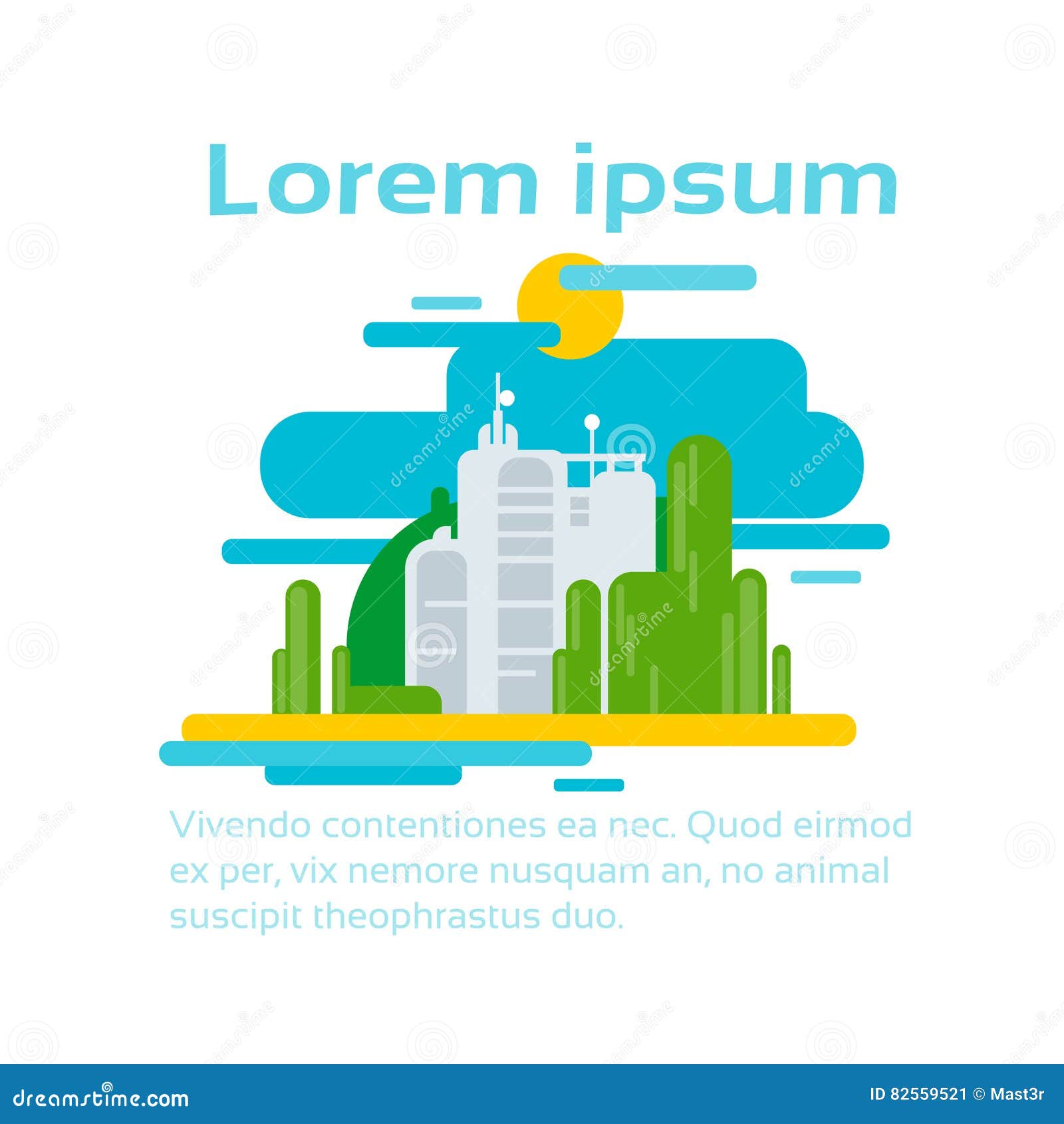 Abstract Factory Production Environment Ecology Infographic with Copy ...