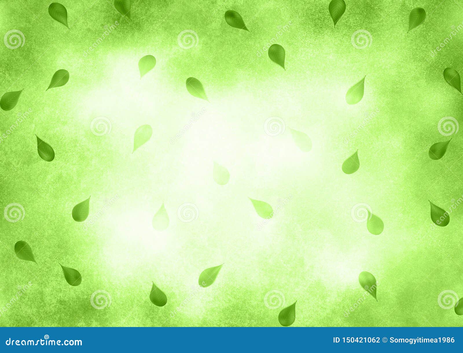 Abstract Faded Green Background with Leafs. Stock Illustration ...