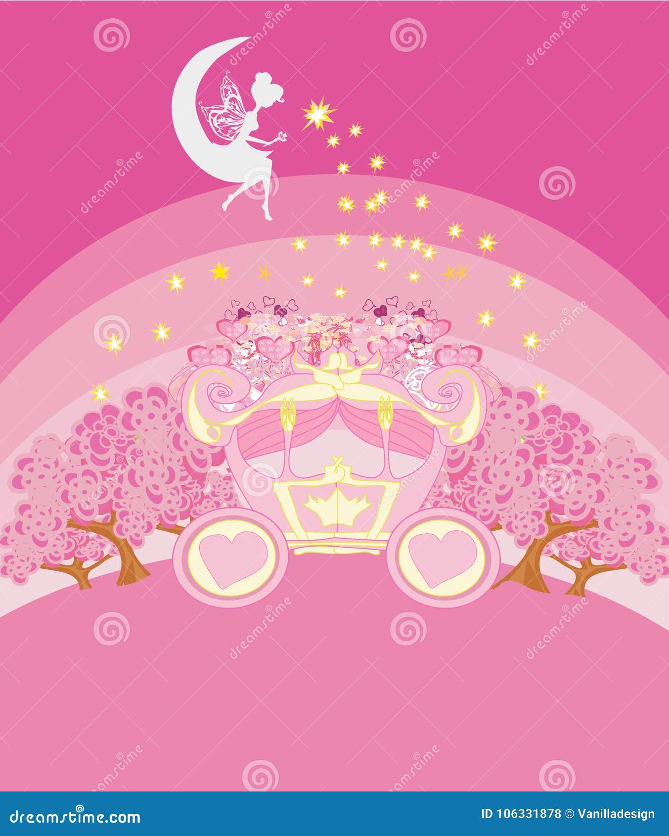 Abstract Fairy Tale Invitation Card Stock Vector - Illustration of ...