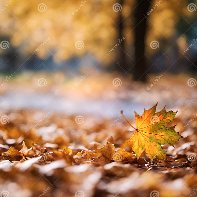 Abstract Fall Background with Maple Leaf Stock Image - Image of texture ...