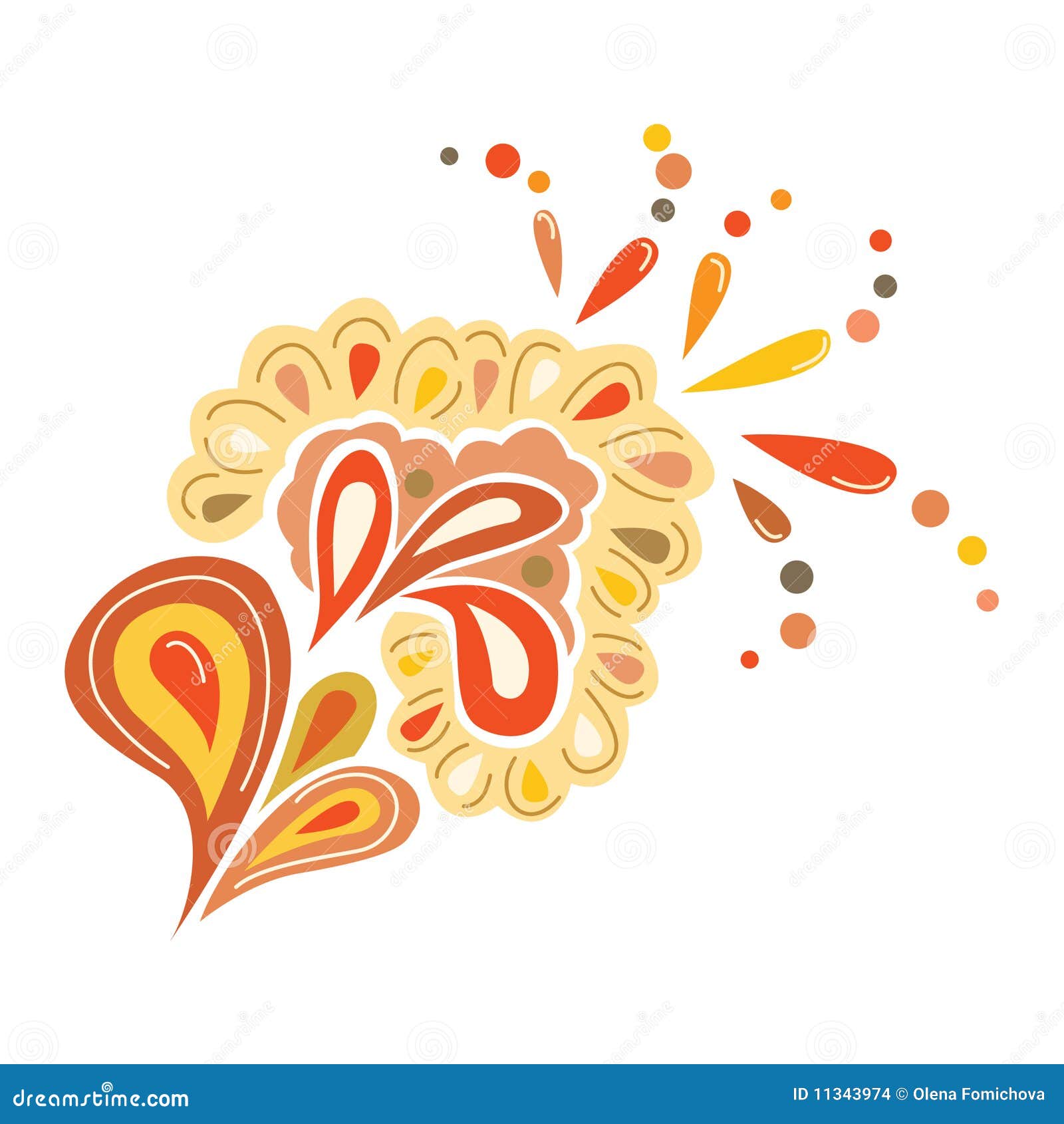 Abstract fall flower stock vector. Illustration of forest - 11343974