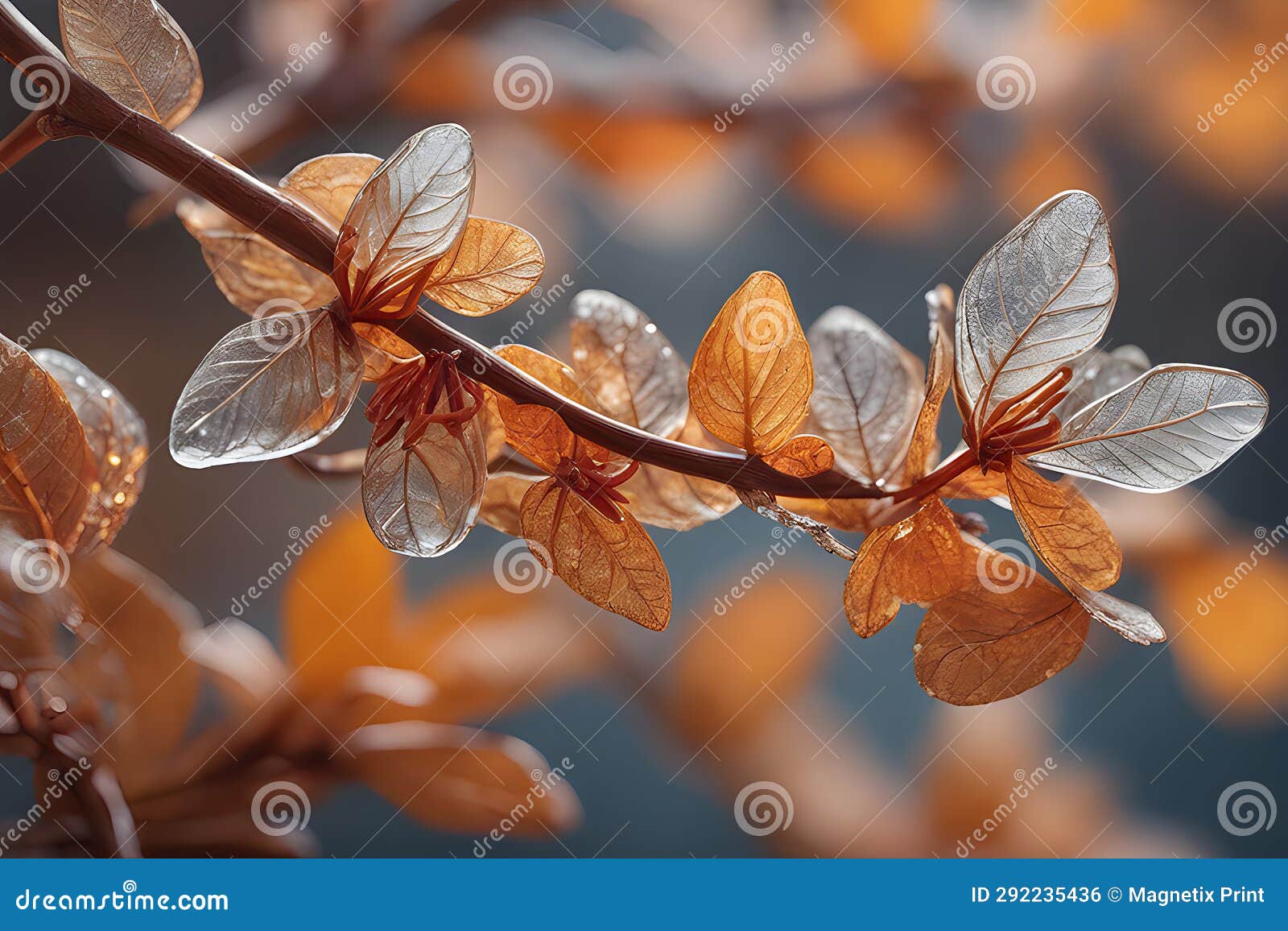Abstract Fall Leaf, Macro Autumn Leaf Background Stock Illustration ...