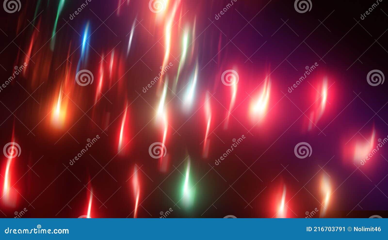 Abstract Falling Light in the Darkness, Background with Downing Beams ...