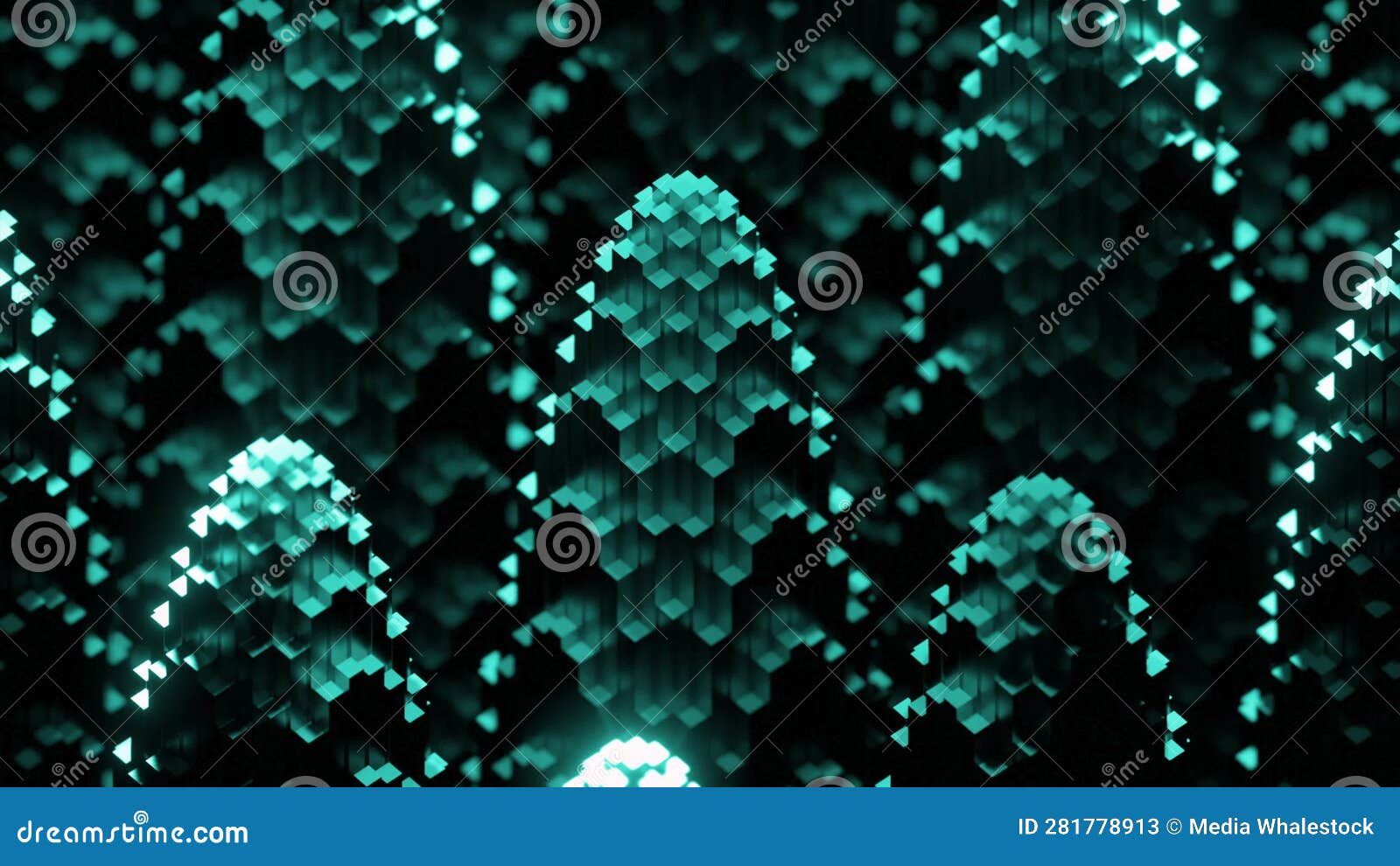 Abstract Falling Particles of Oval Shapes on a Black Background. Design ...