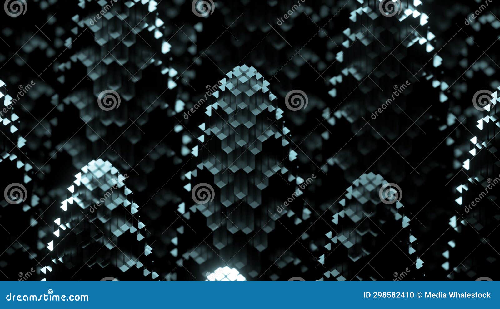 Abstract Falling Particles of Oval Shapes on a Black Background. Design ...