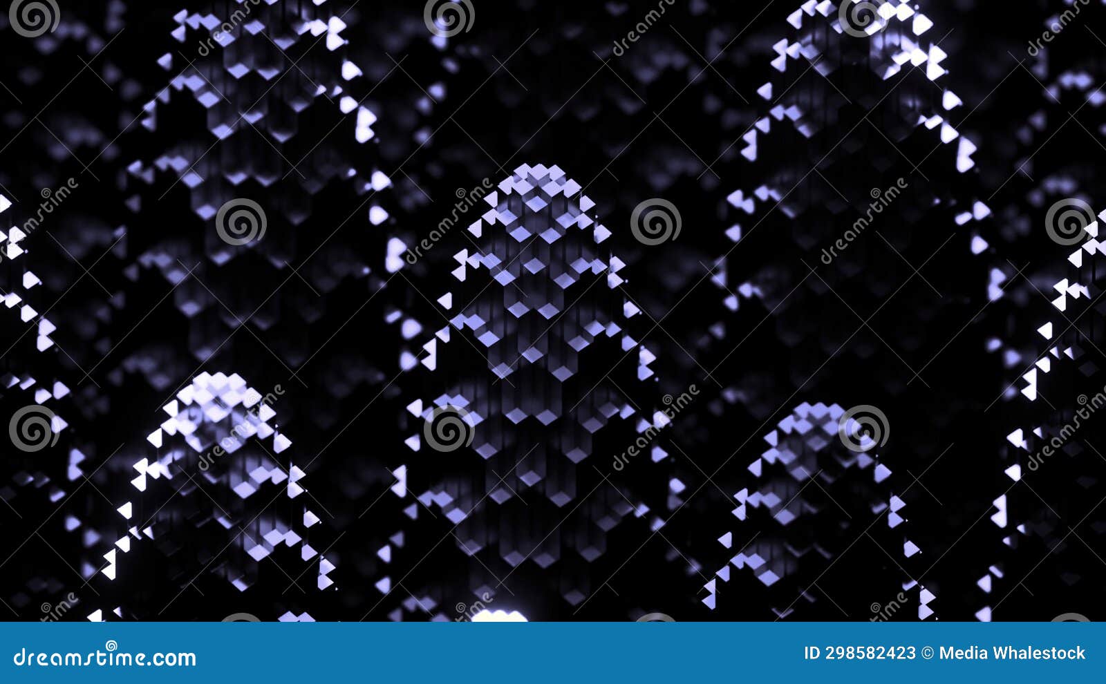 Abstract Falling Particles of Oval Shapes on a Black Background. Design ...