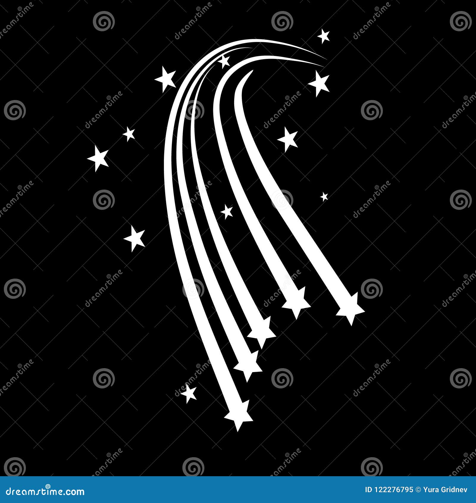 Abstract Falling Star - Black Shooting Star with Elegant Star Trail on ... Abstract Falling Star - Black Shooting Star with Elegant Star Trail on ...