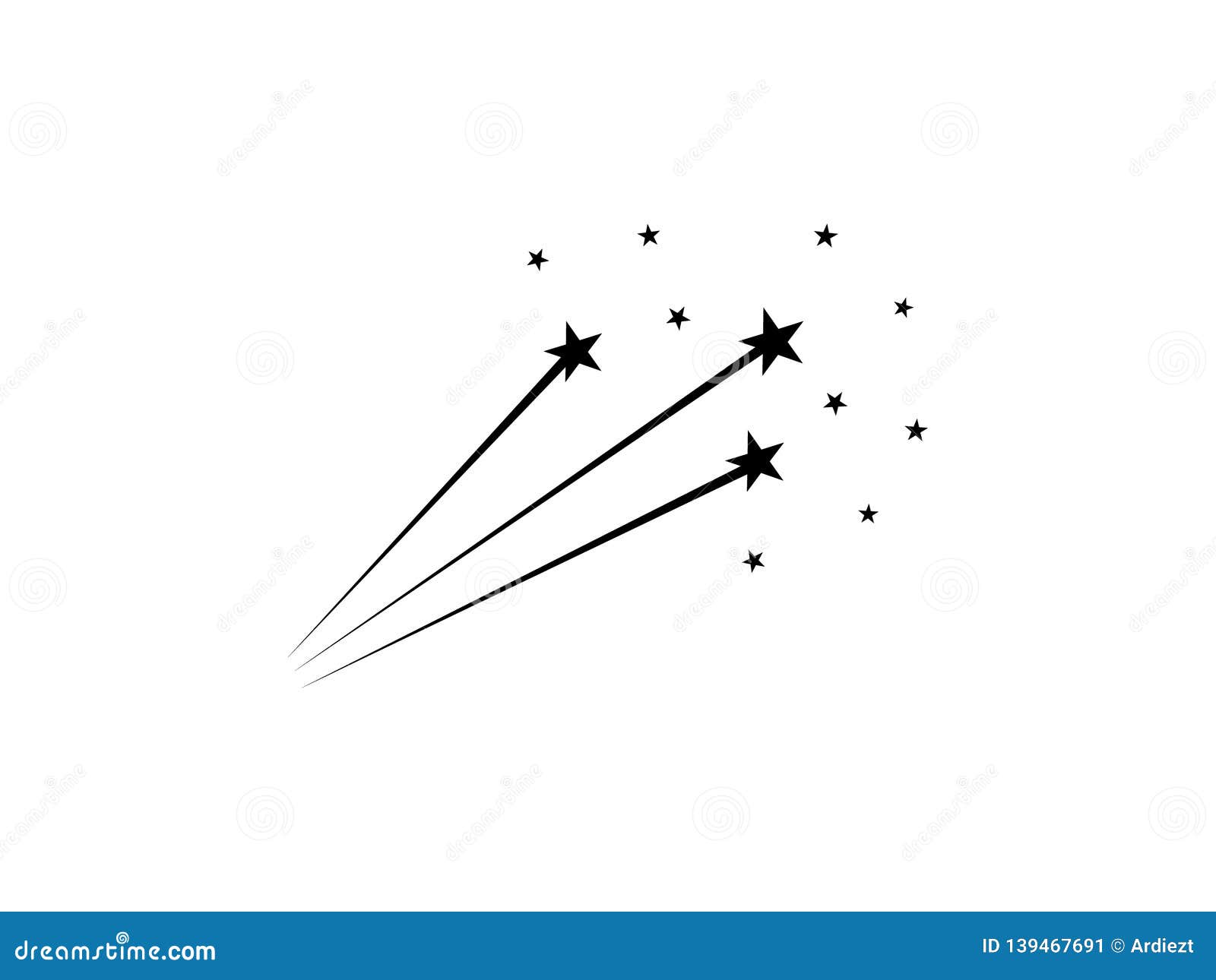 Abstract Falling Star. Simple Flat Vector Illustration Stock Vector ...