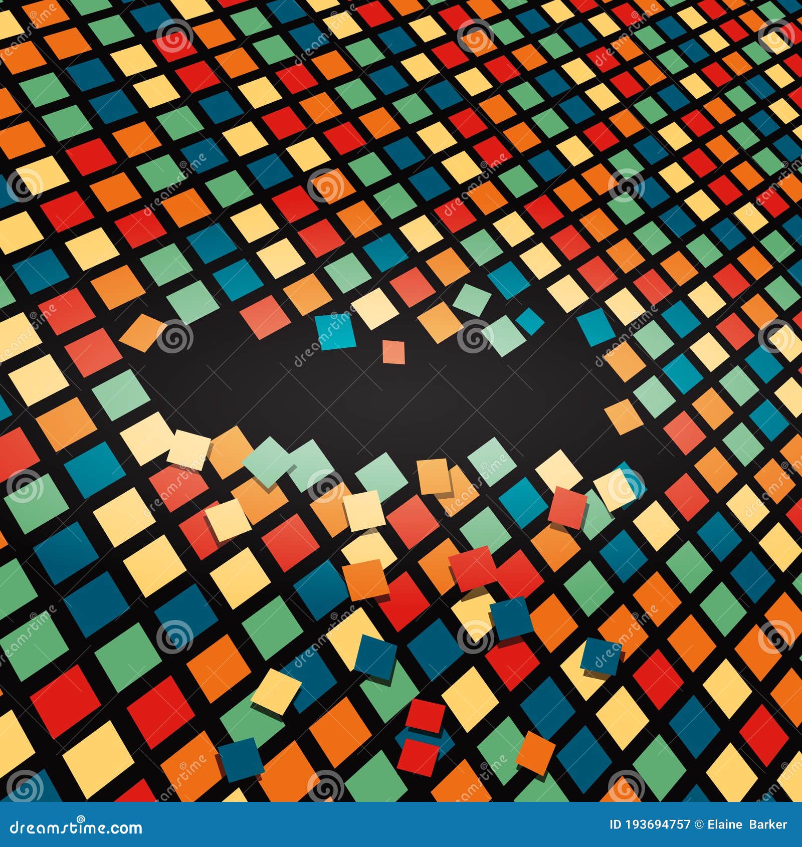 Abstract Falling Tiles Background Stock Vector - Illustration of shadow ...