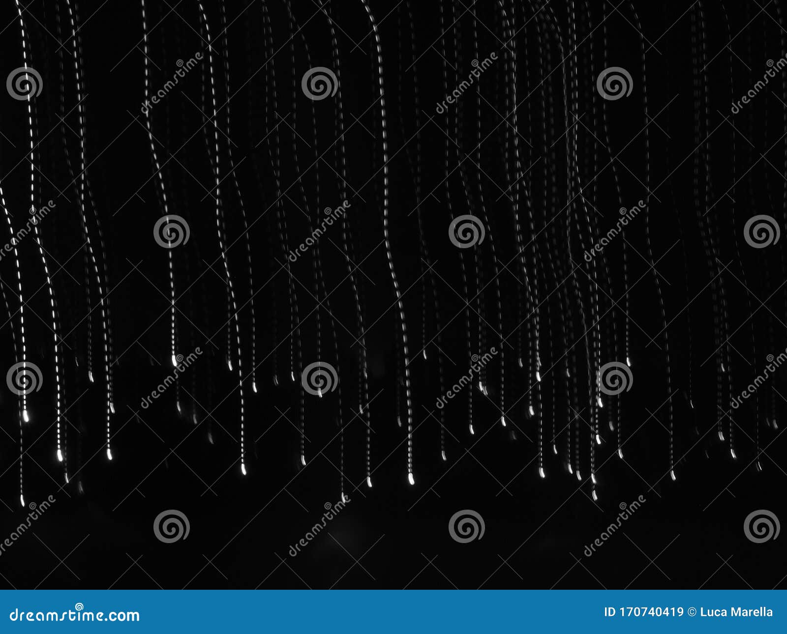 Abstract Falling White Lines Background. White Falling Stars Going Down ...