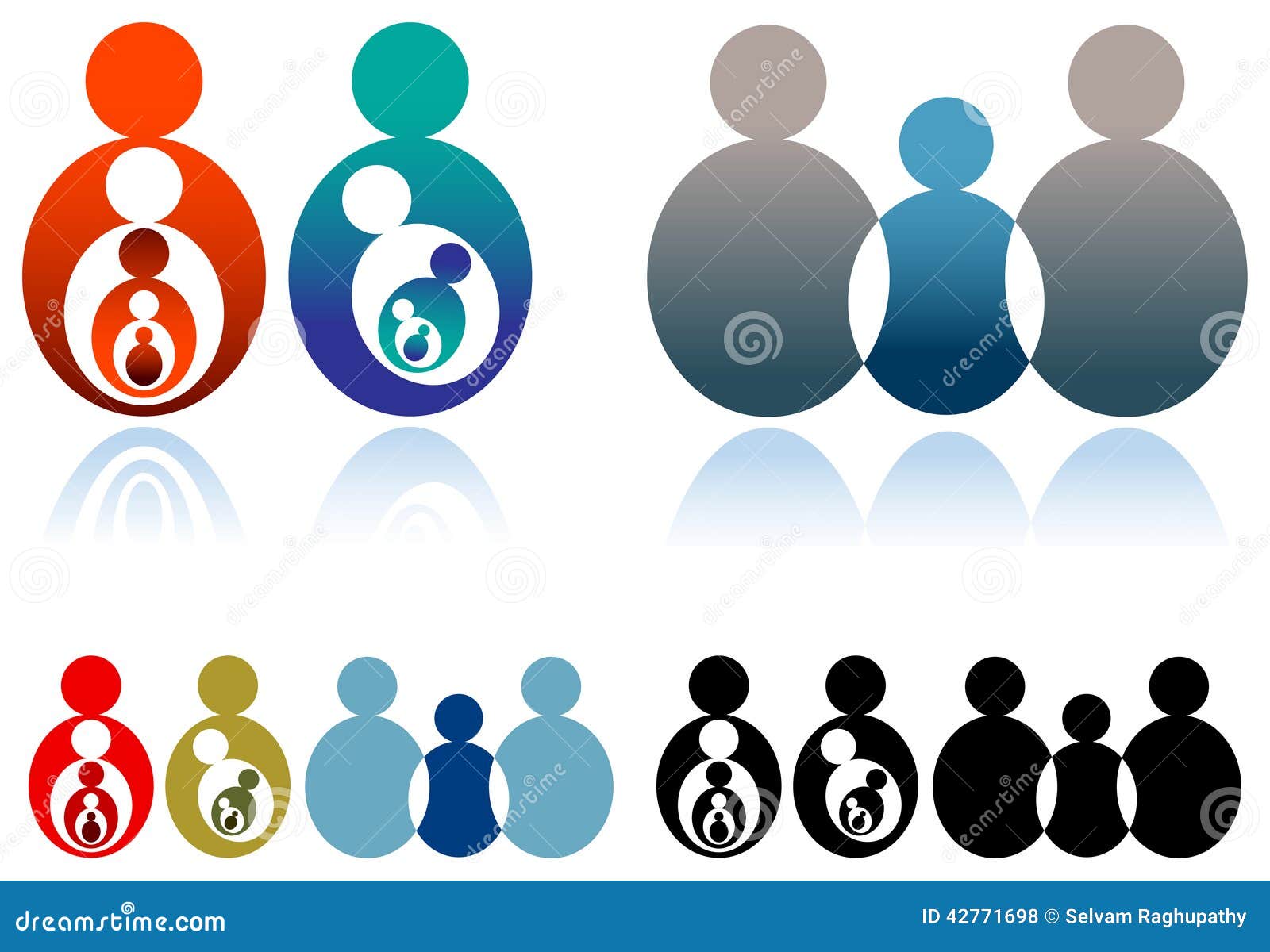 Abstract family stock vector. Illustration of care, humanity - 42771698