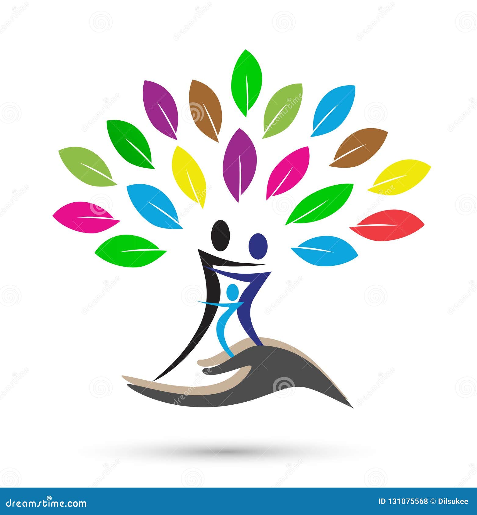 Abstract family tree stock vector. Illustration of color - 131075568