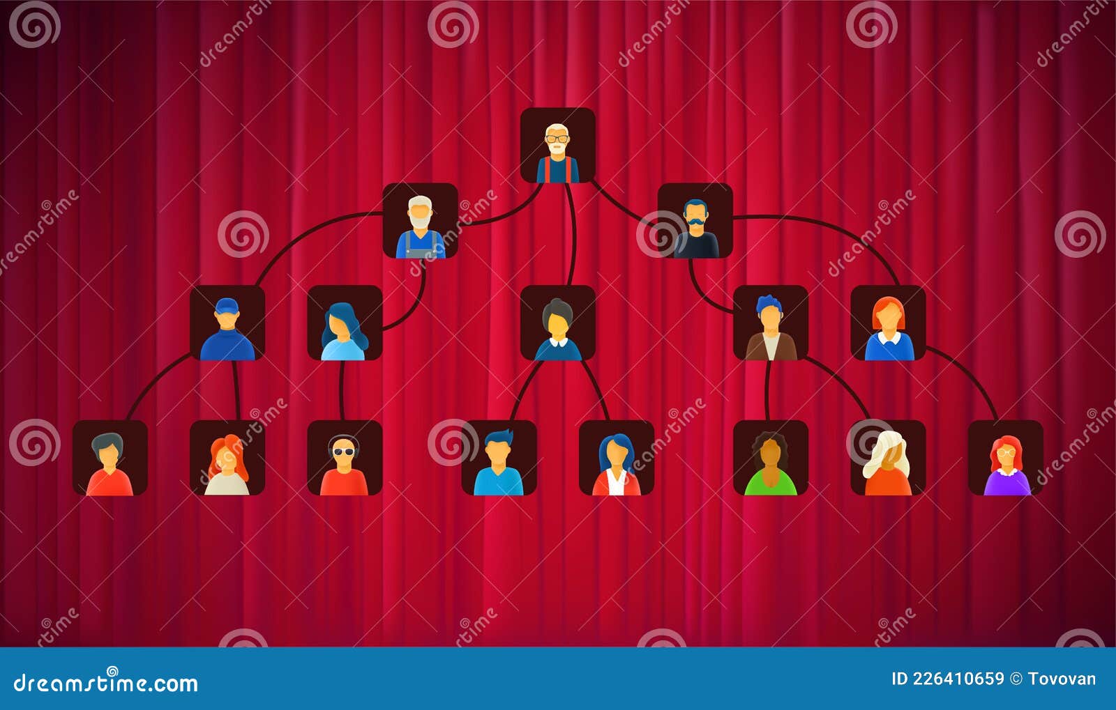 Abstract Family Tree Concept Stock Vector - Illustration of drapery ...