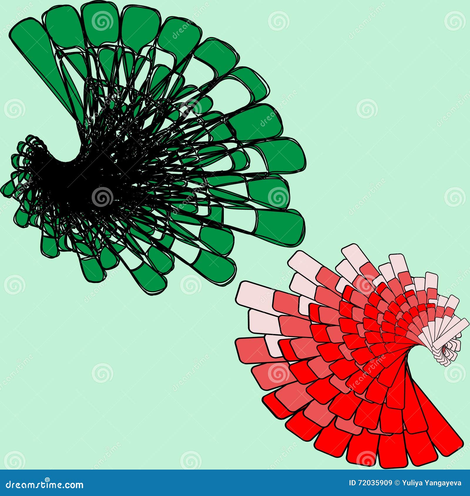 Abstract Fan. Drawing of a Fan for Background, Cards, Fabric, Te Stock ...