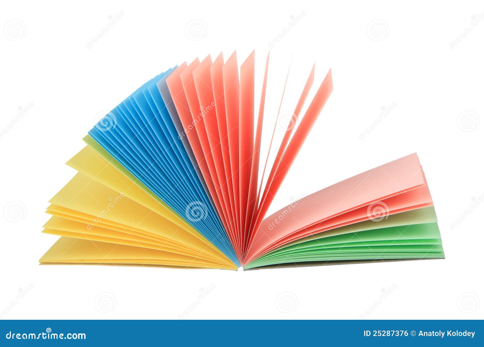 Abstract Fan-like Open Multicolor Notepad Stock Photo - Image of ...