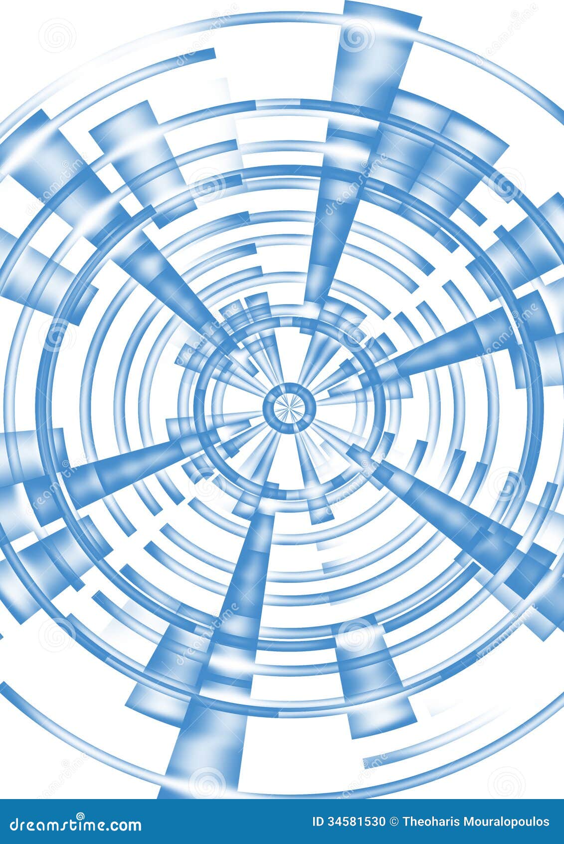 Abstract fan stock illustration. Illustration of blue - 34581530