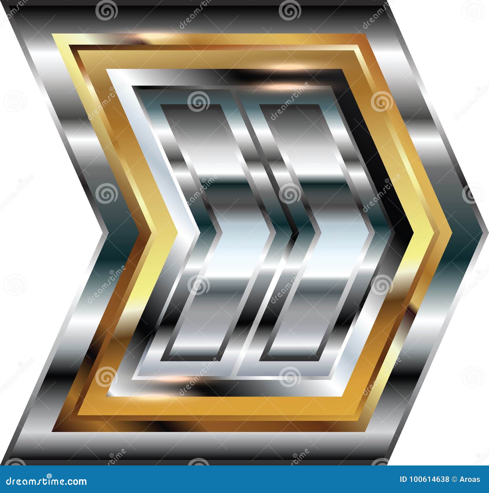 Fancy symbol stock vector. Illustration of metallic - 100614638