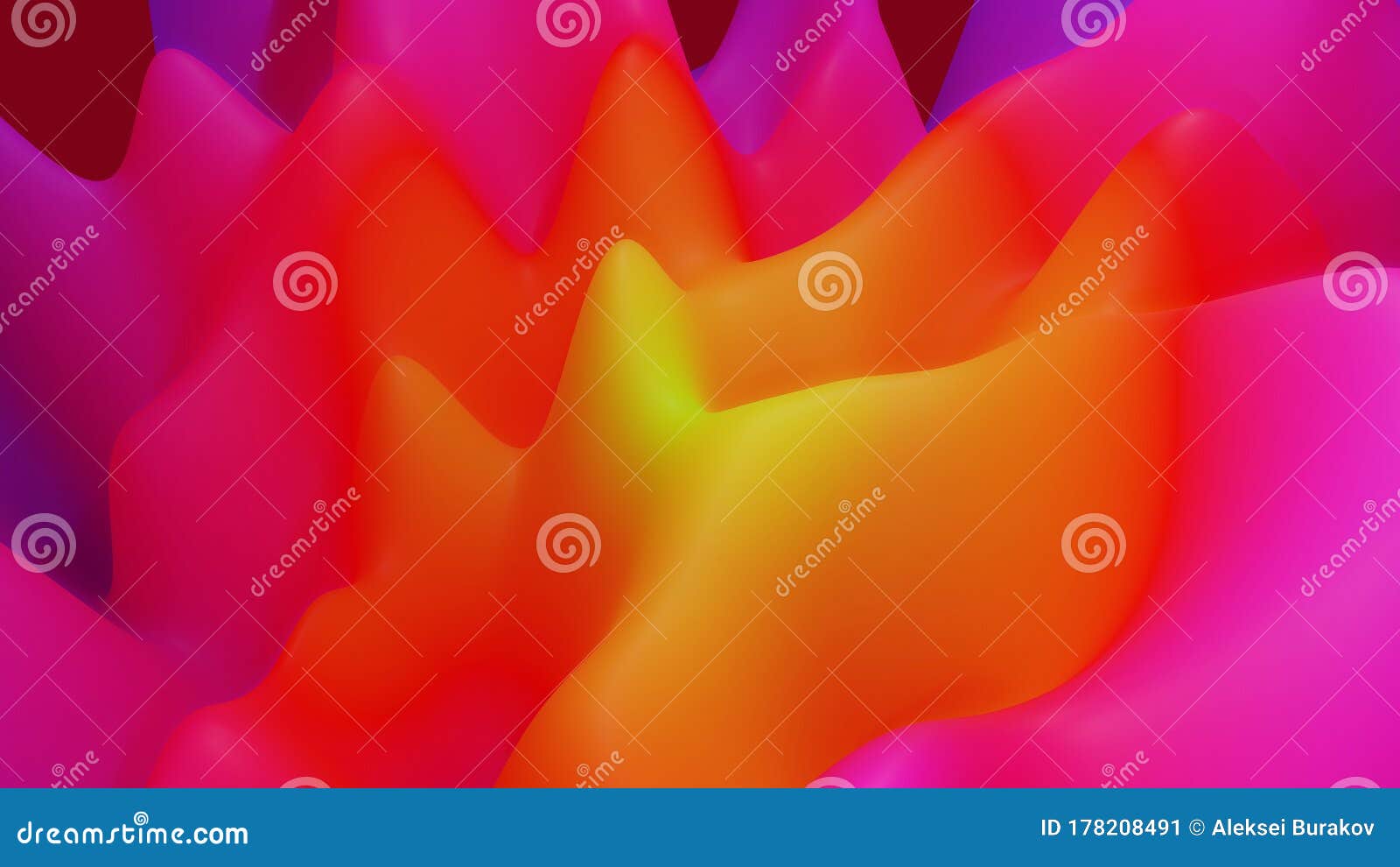 Abstract Fantastic Background, Liquid Gradient of Paint with Internal ...