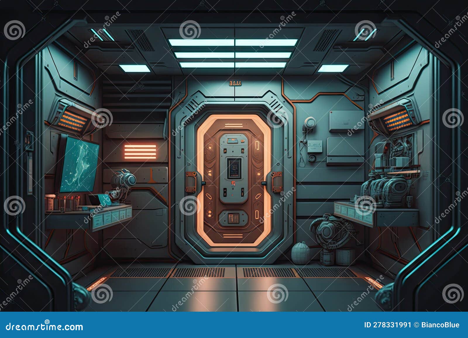 Abstract Fantastic Outer Space of Metal Gate Security Control System ...