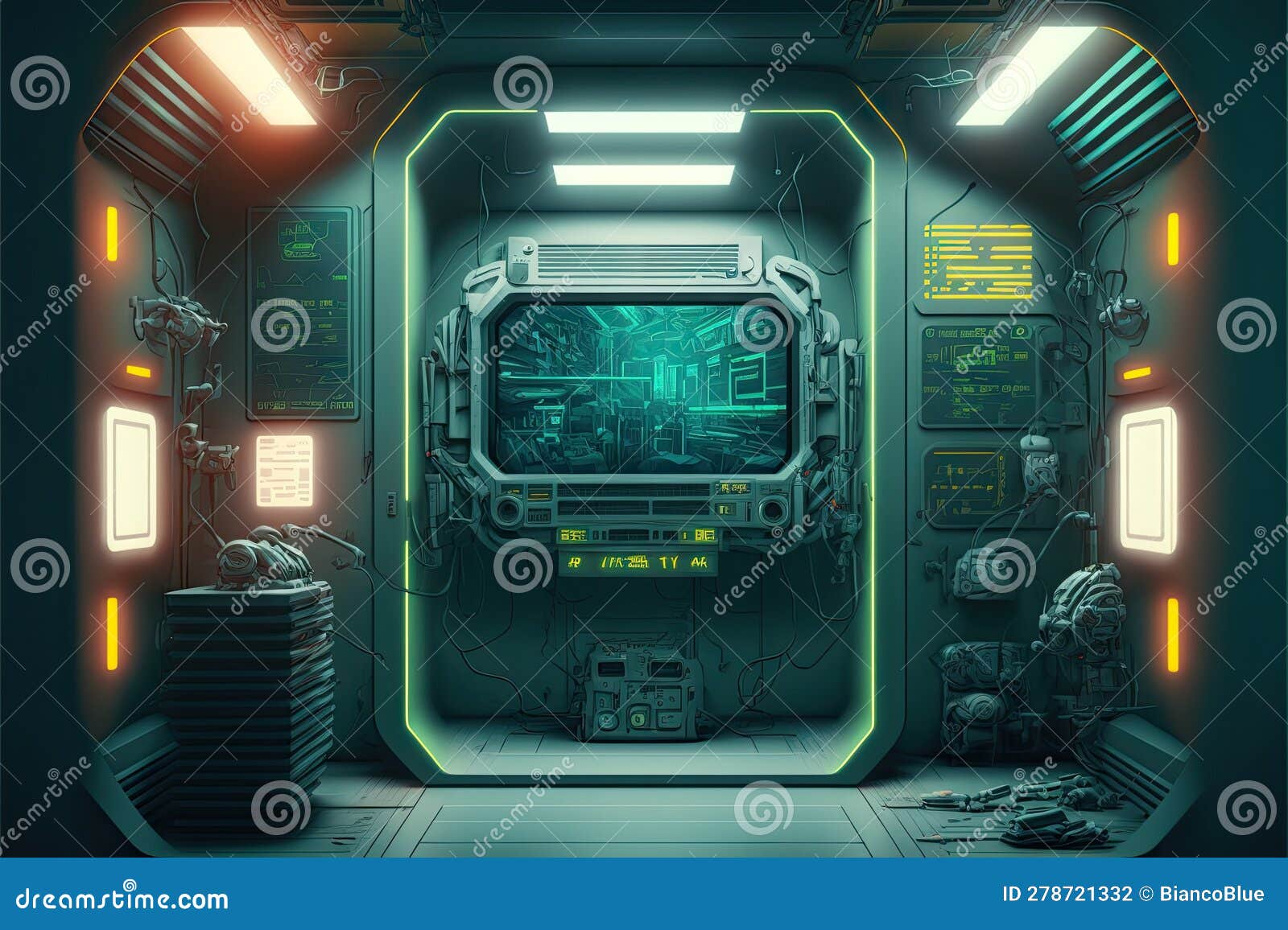 Abstract Fantastic Outer Space of Metal Gate Security Control System ...