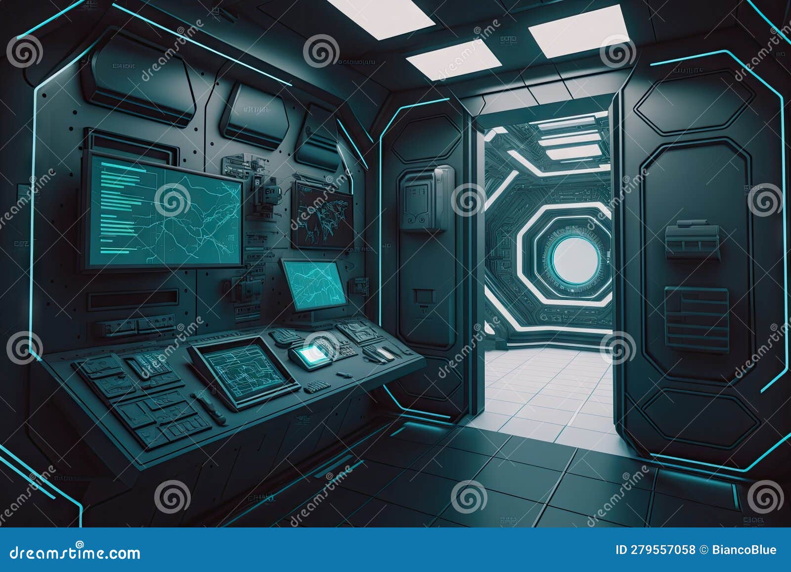 Abstract Fantastic Outer Space of Metal Gate Security Control System ...