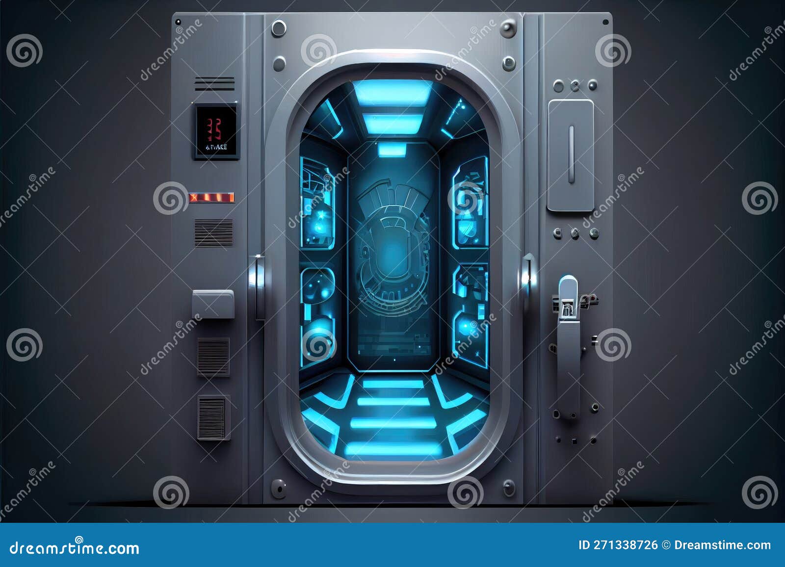 Abstract Fantastic Outer Space of Metal Gate Security Control System ...