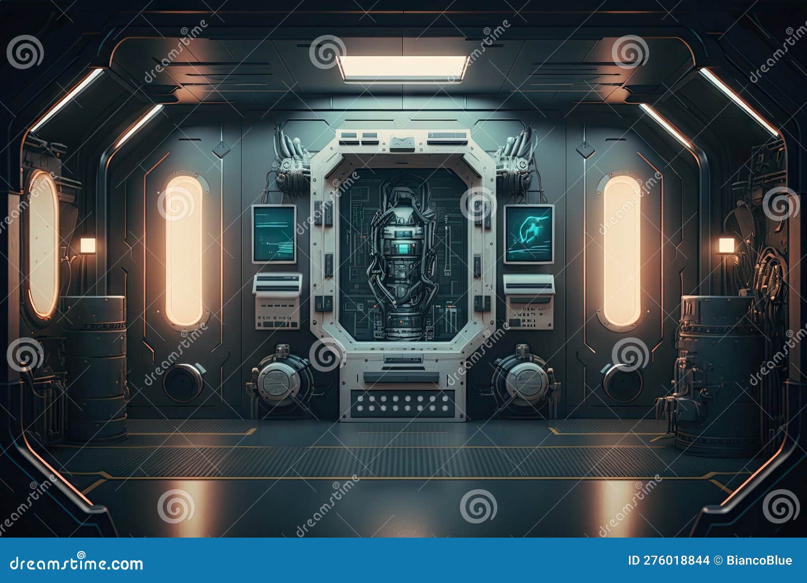 Abstract Fantastic Outer Space of Metal Gate Security Control System ...