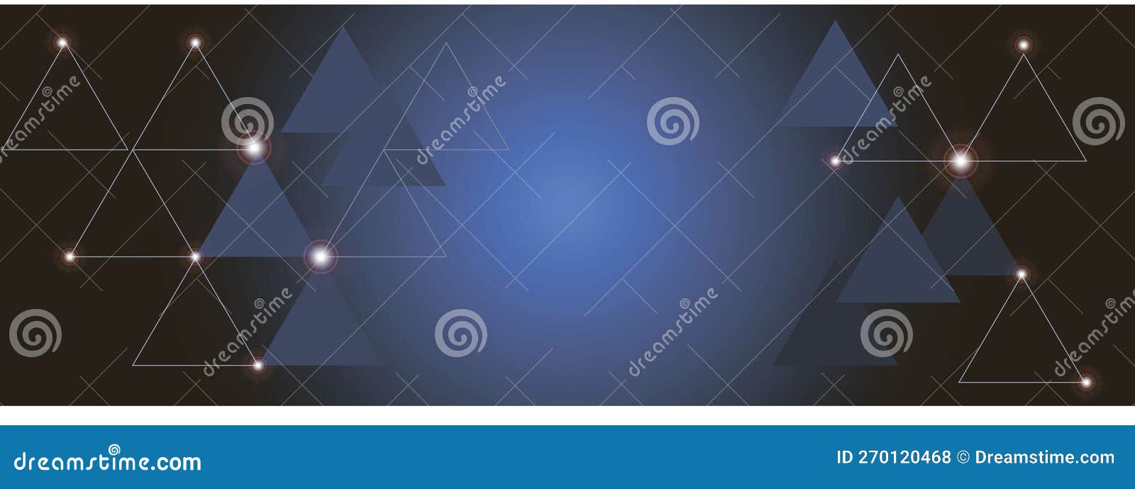 Abstract Fantastic Space Dark Blue Background with Triangles and Stars ...