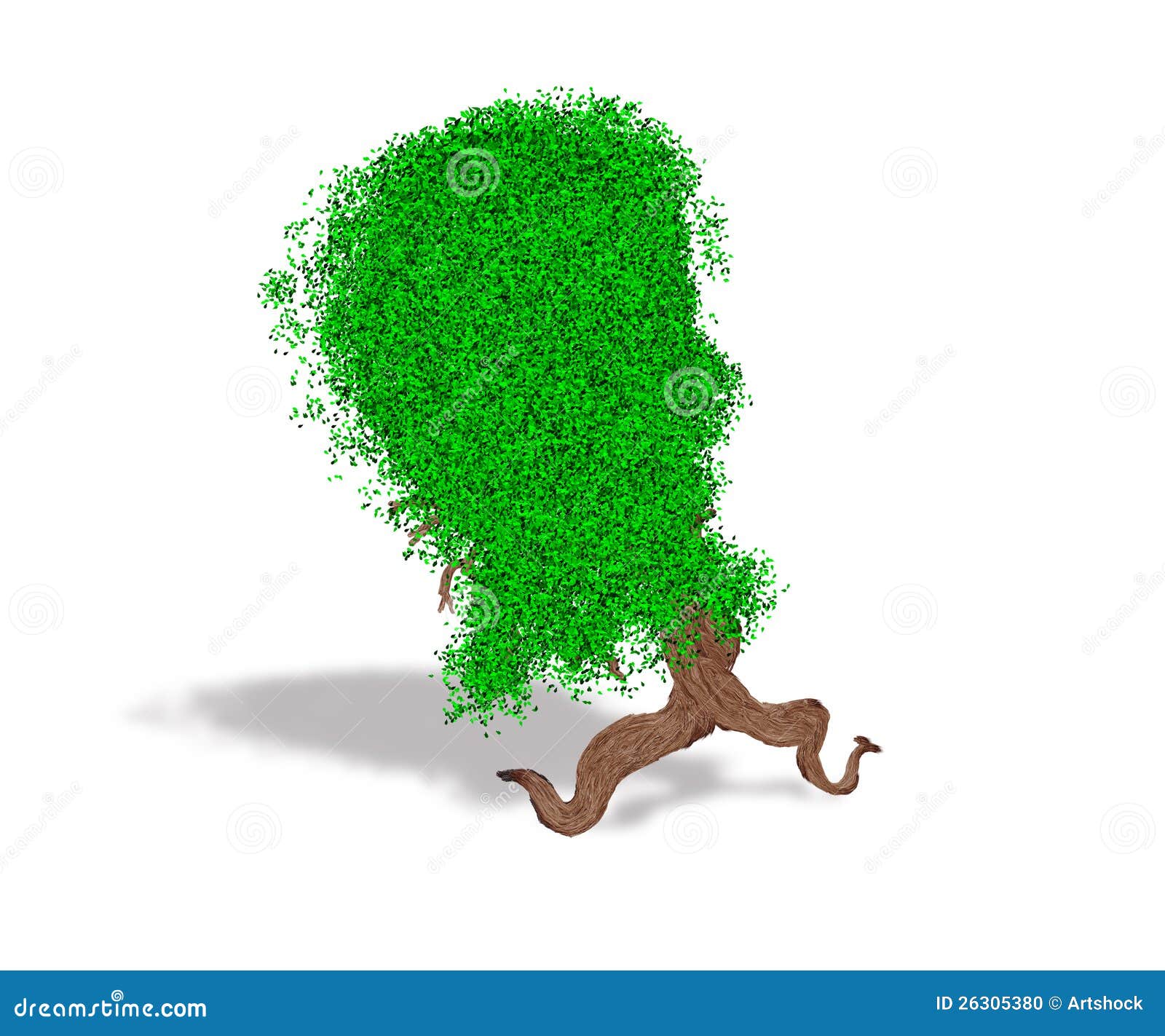 Abstract Fantasy Running Tree Stock Illustration - Illustration of root ...