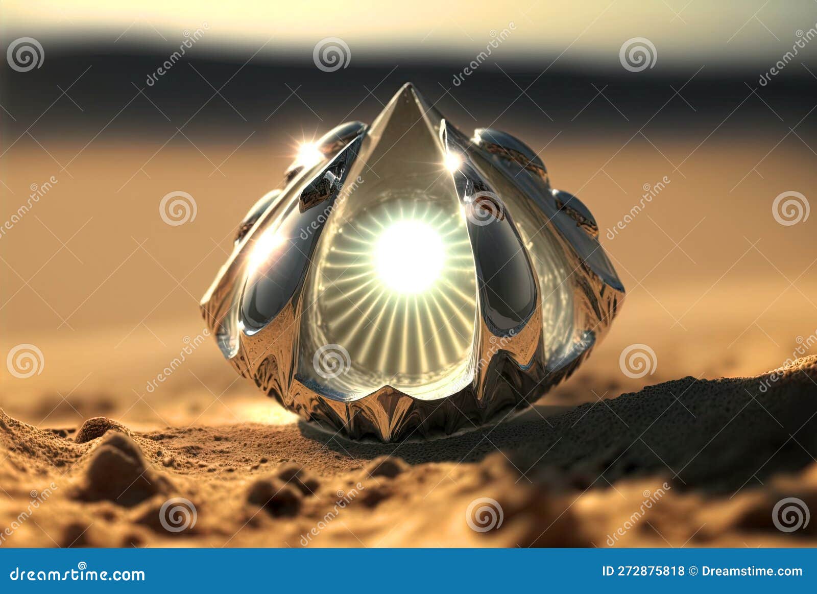 Abstract Fantasy Shell on the Beach. Surreal Seashell on the Alien ...