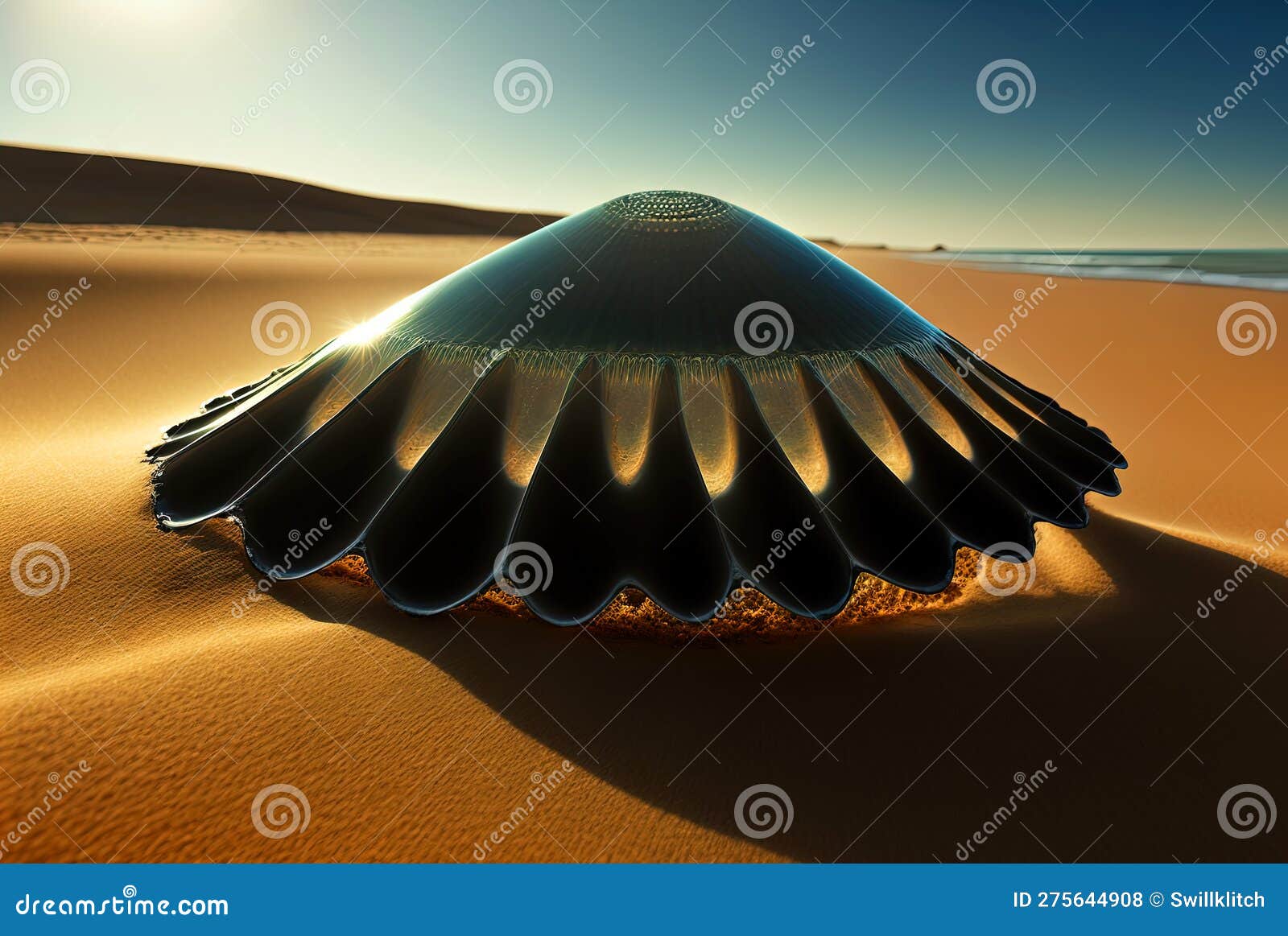 Abstract Fantasy Shell on the Beach. Surreal Seashell on the Alien ...