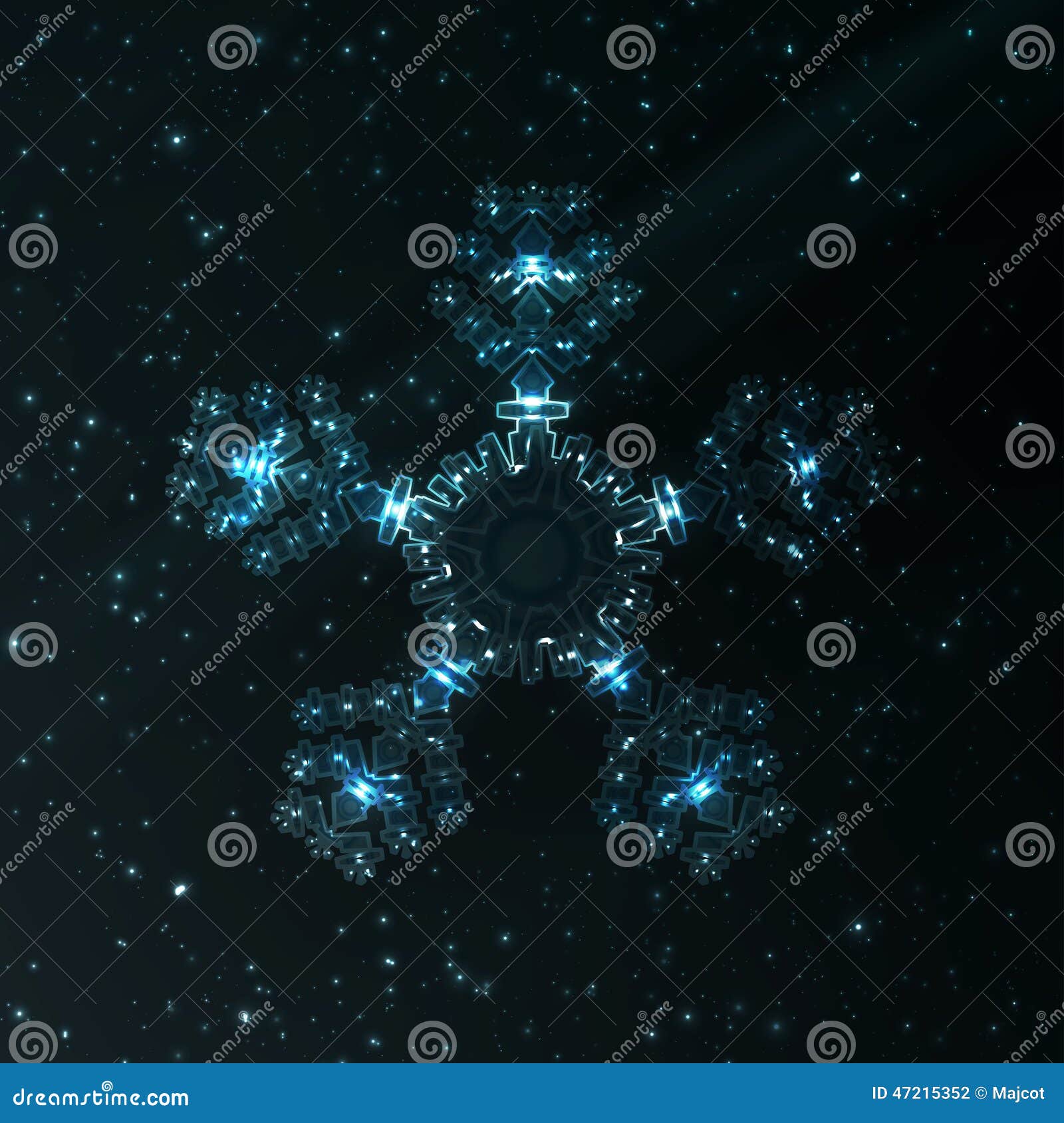 Abstract Fantasy Snowflake Illustration Stock Vector - Illustration of ...