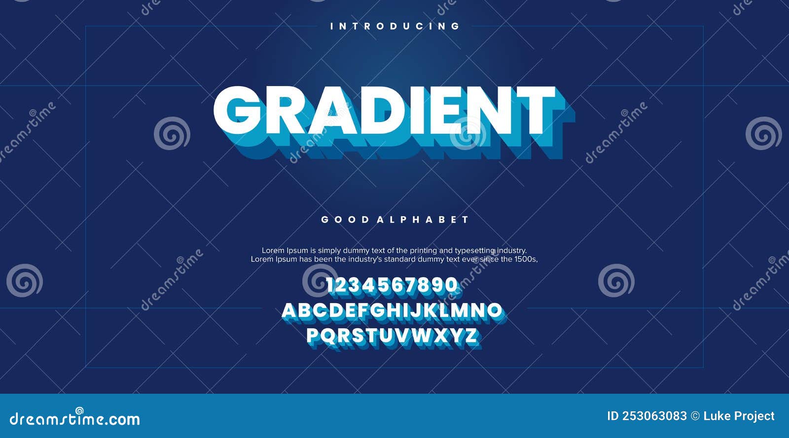 Gradient Vector Font Alphabet Stock Vector - Illustration of creative ...
