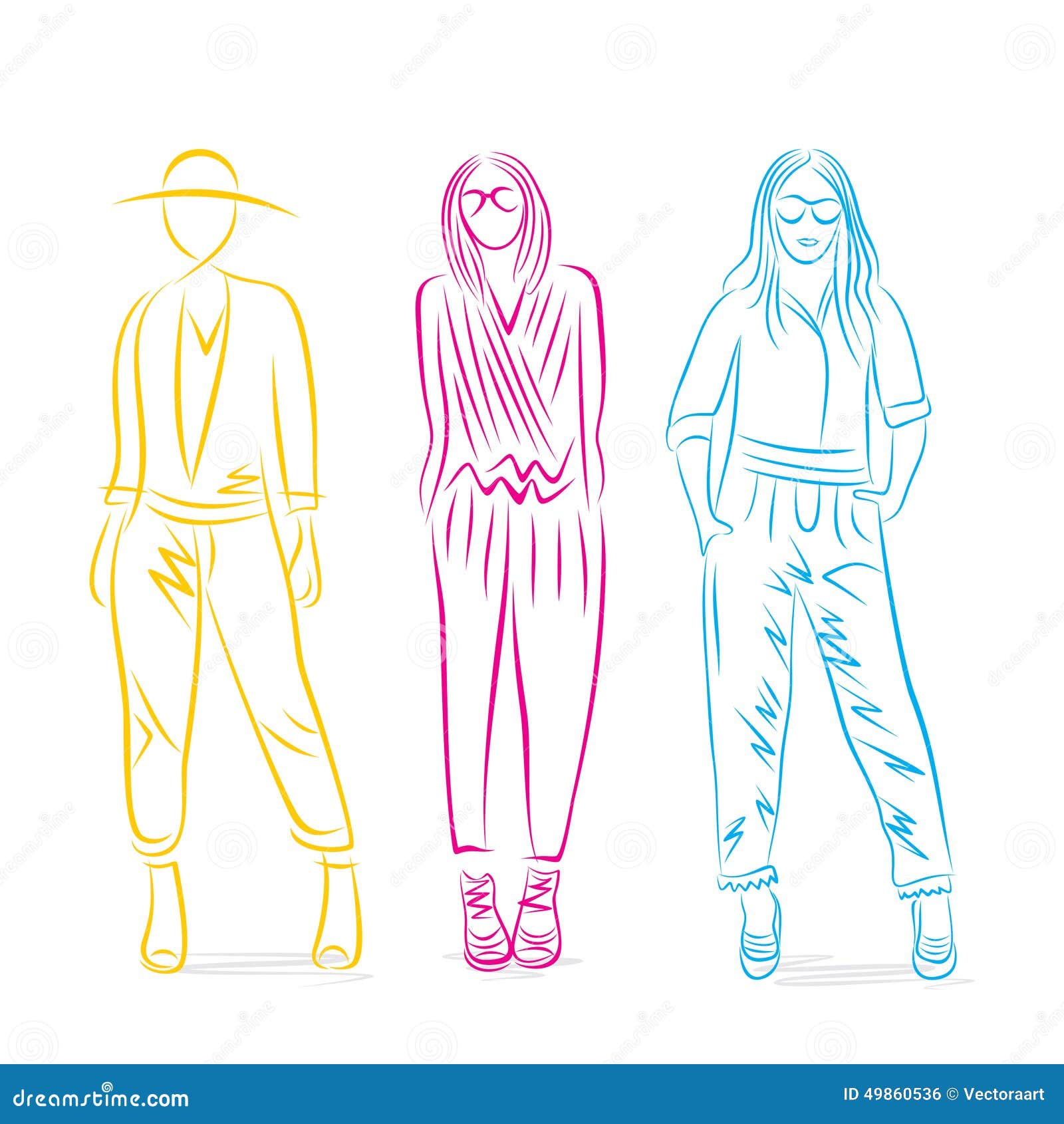 Abstract Fashion Model Design Stock Vector - Illustration of beautiful ...